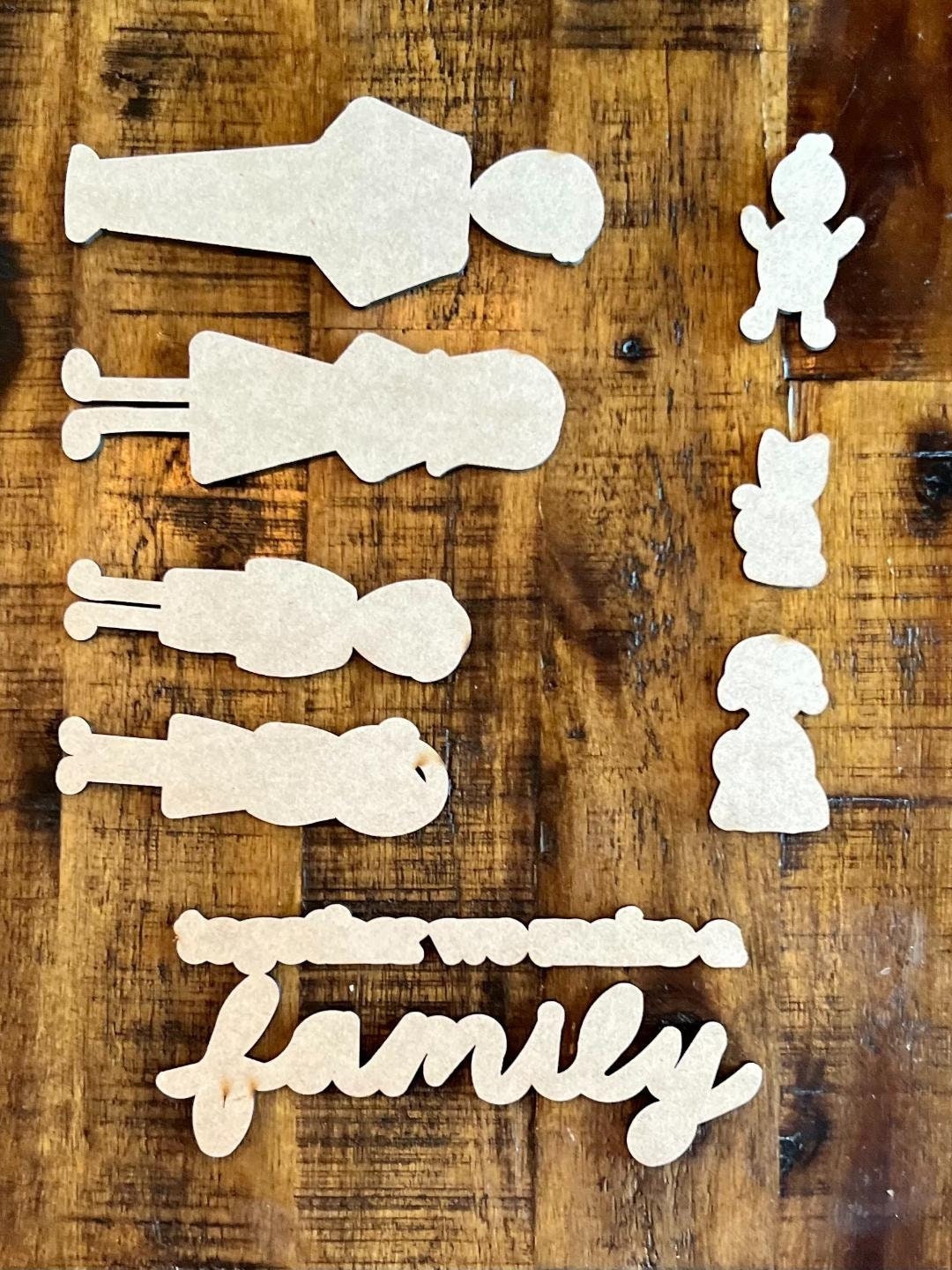 Together We Make a Family | Stick Figure Cutouts | Dog Cutout | Cat ...