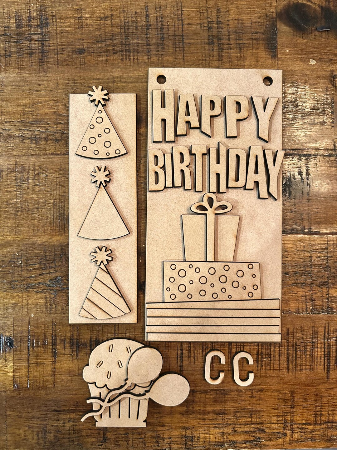 Happy Birthday Interchangeable Post | Sign Holder | Sign Post - Etsy