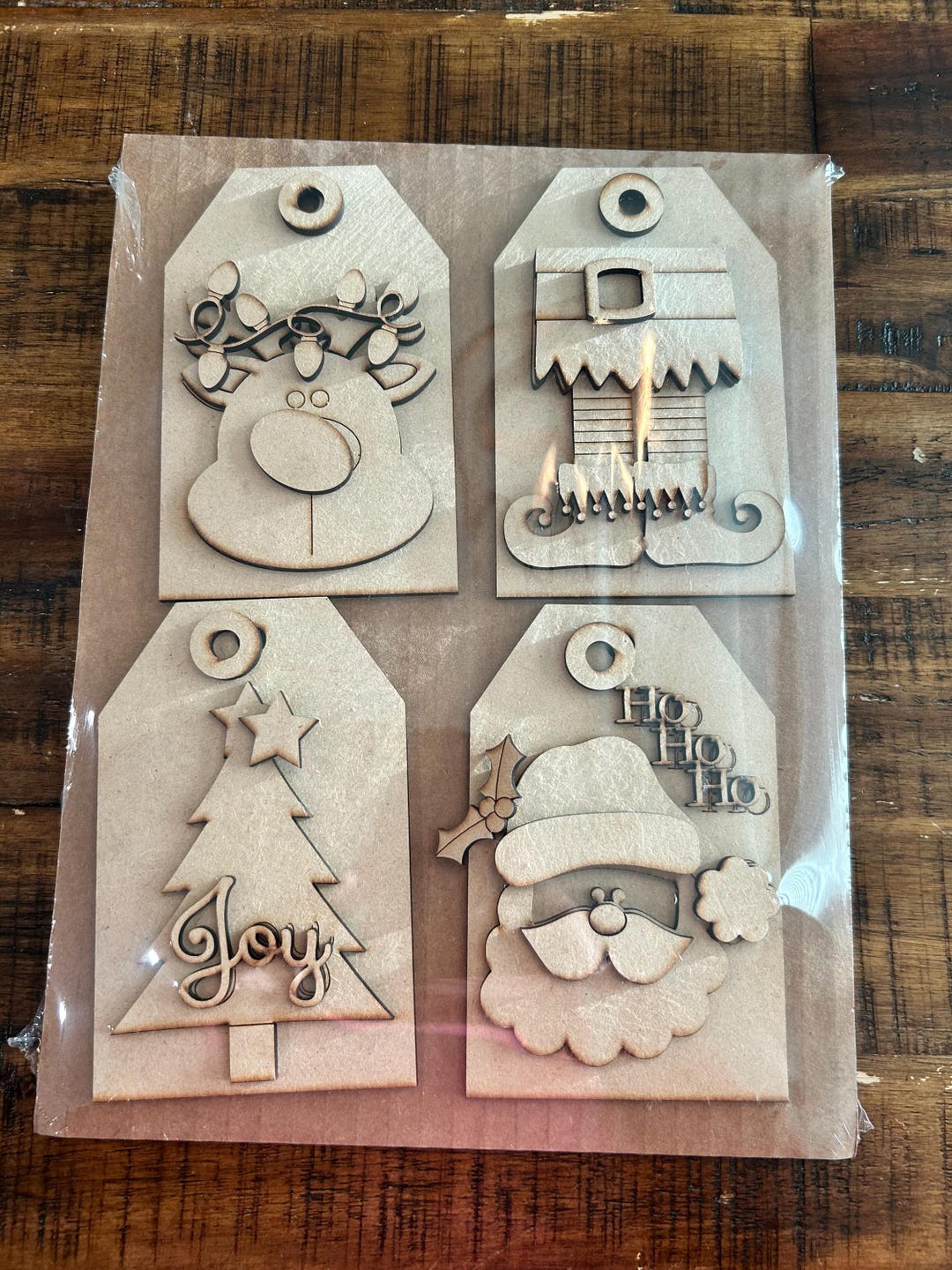 Christmas Mini Tag Ornaments | Set of 4 | Christmas Ornaments - Etsy