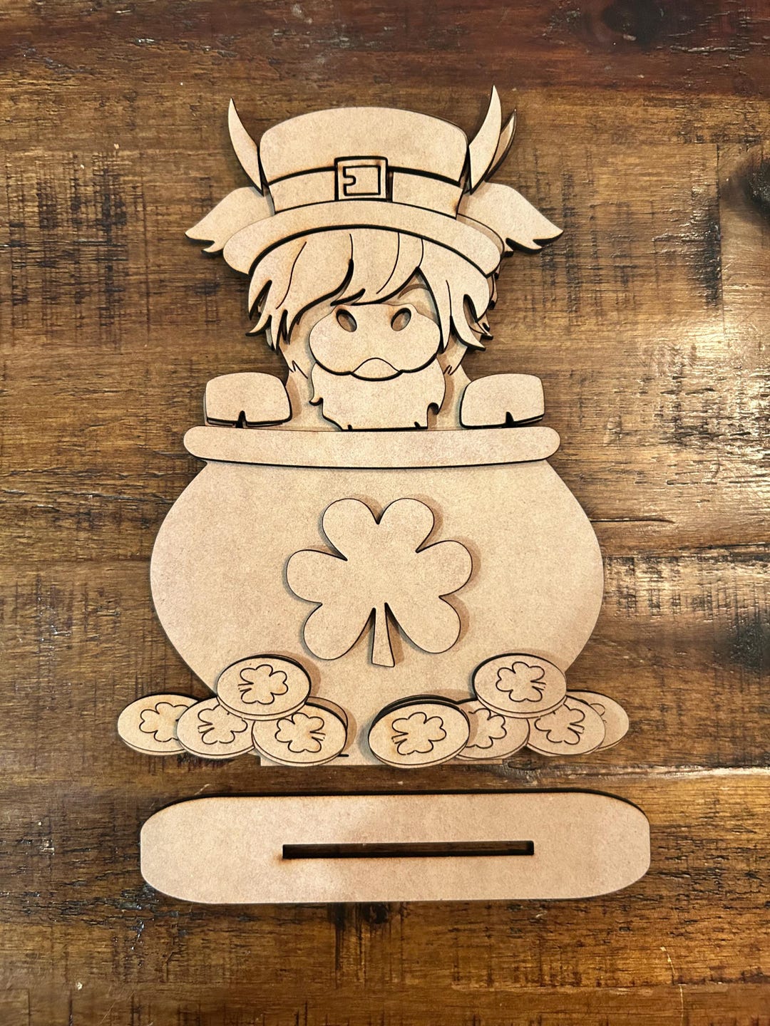 Highland Cow Pot of Gold | Highland Cow | Good Luck Charm - Etsy