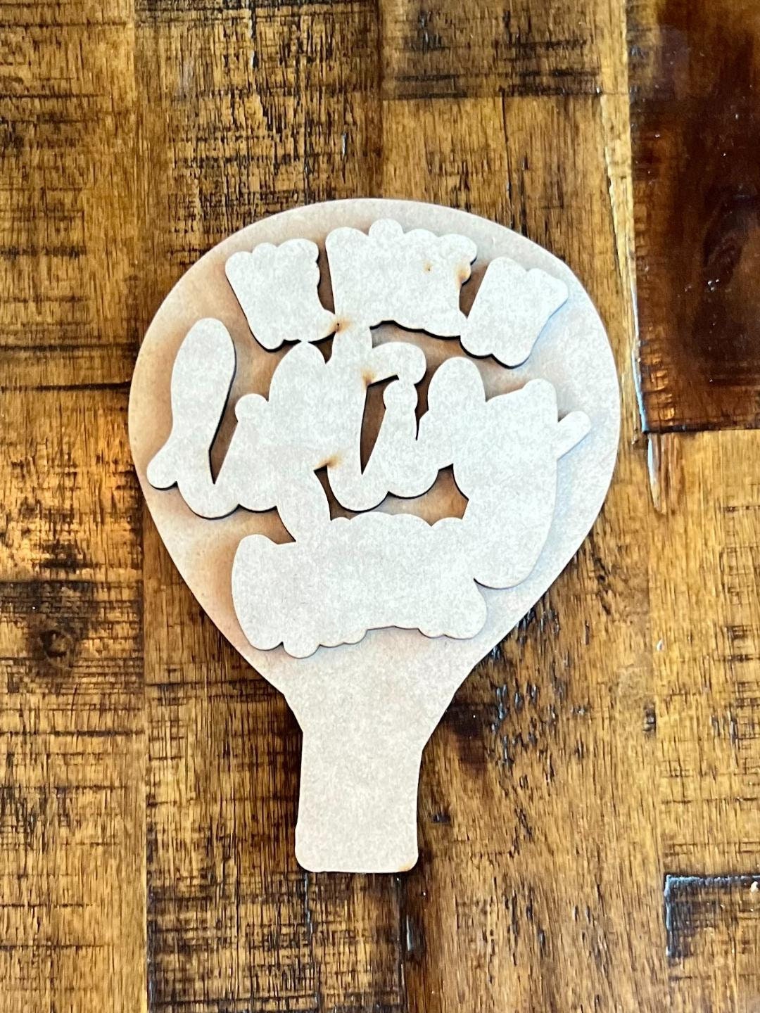 We Rise by Lifting | Balloon MDF Cutout | Balloon Wood Cutout - Etsy