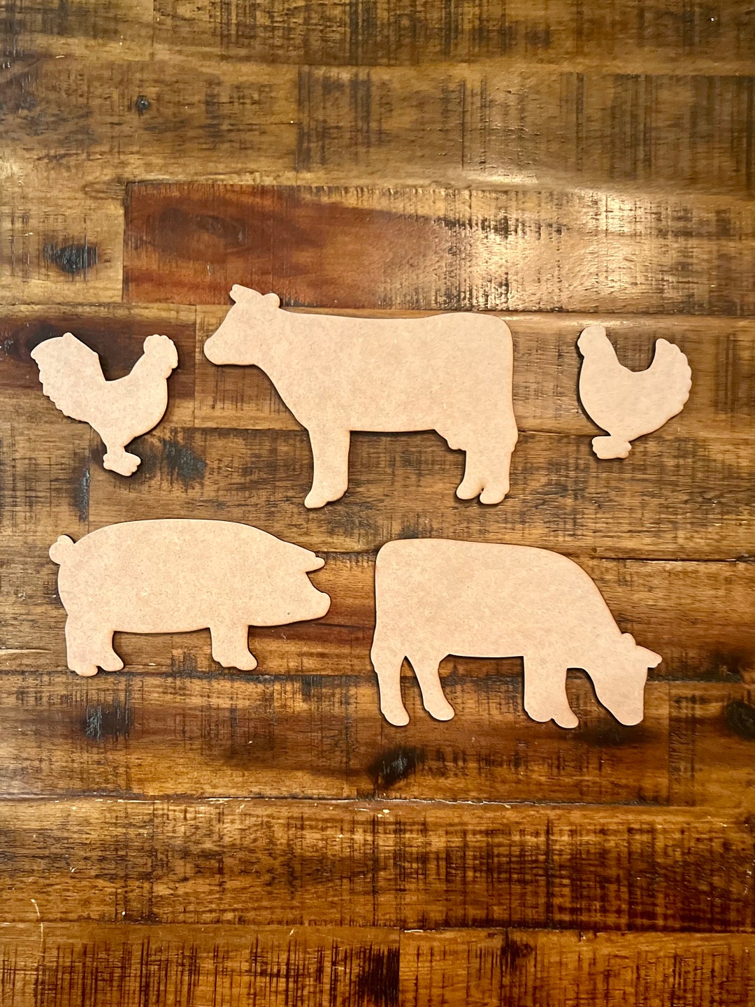 Farm Animal Pattern | Cow Cutout | Chicken | Pig | Rooster | Farm Life ...