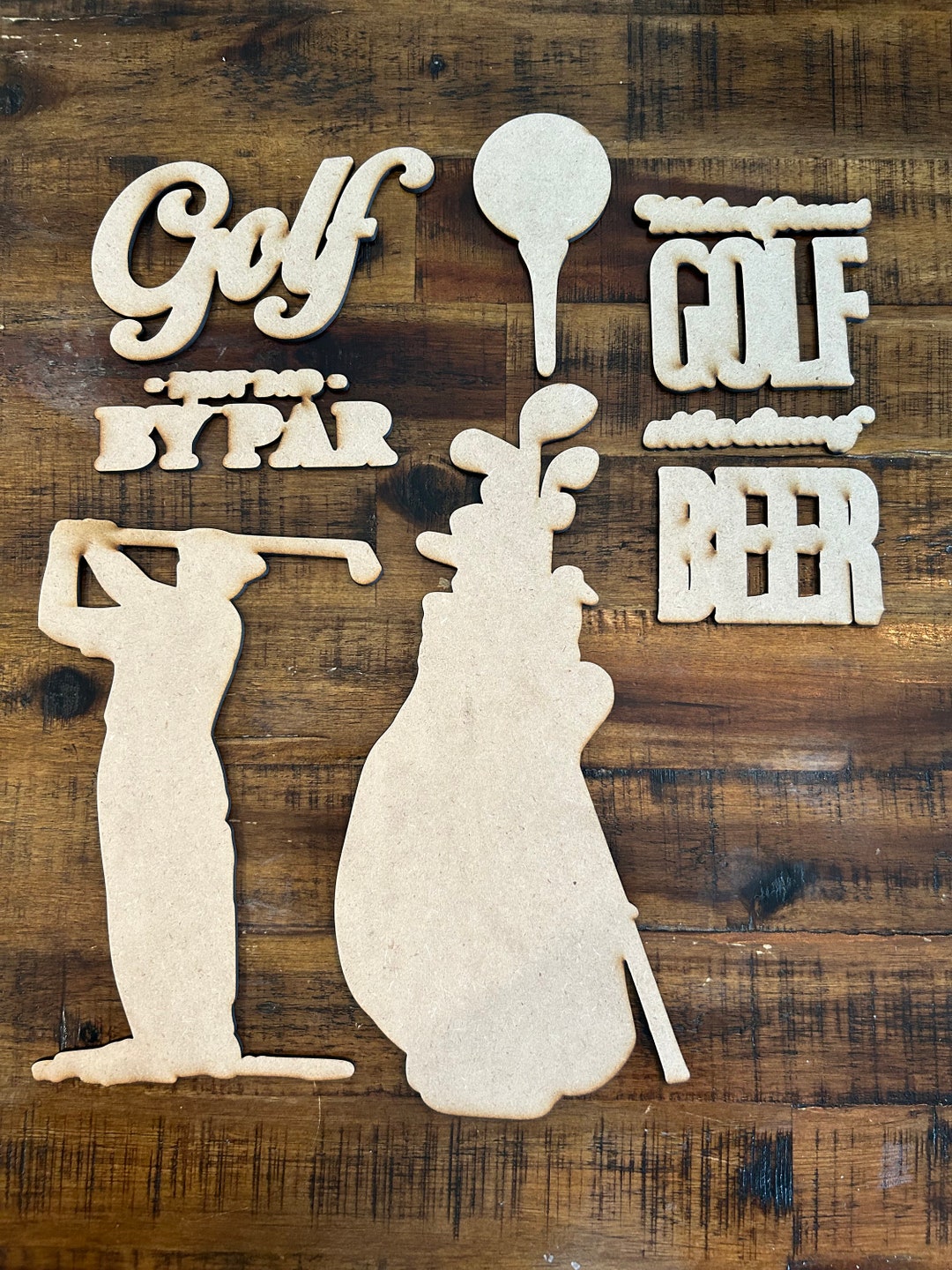 Best Dad by Par | Golf Cutouts | Golf Bag Cutout | Golfball Cutout - Etsy