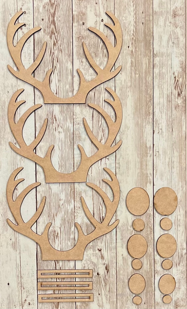 Reindeer Family | Antlers | Reindeer Cutouts | Reindeer Christmas - Etsy