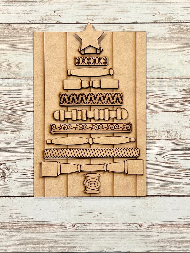 Christmas Tree Spindle Spindle Art Spindle DIY Christmas - Etsy