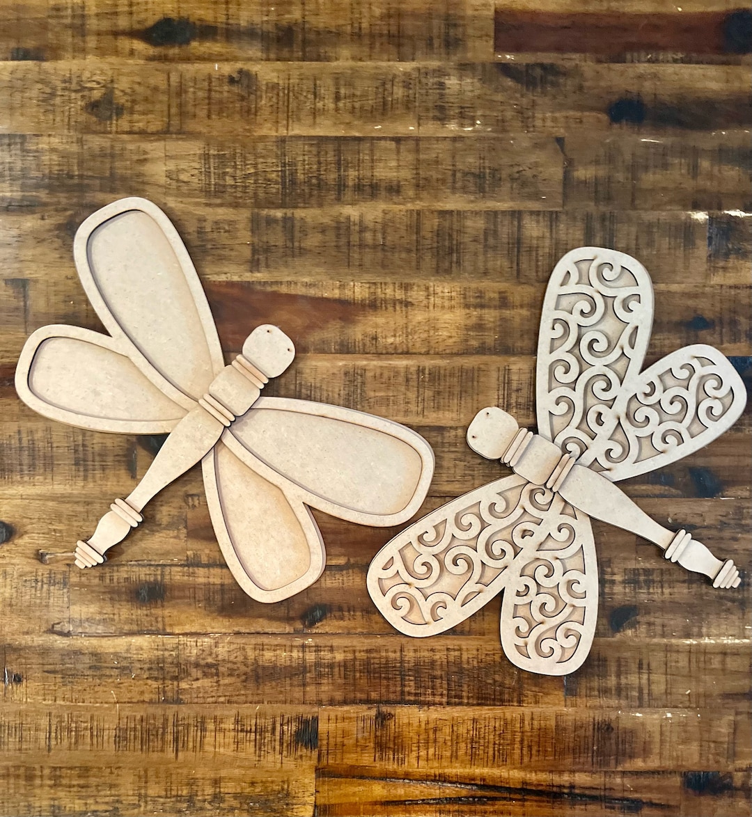 Spindle Dragonfly Cutout | Dragon Fly Laser Wood Cutout | Dragonfly's ...