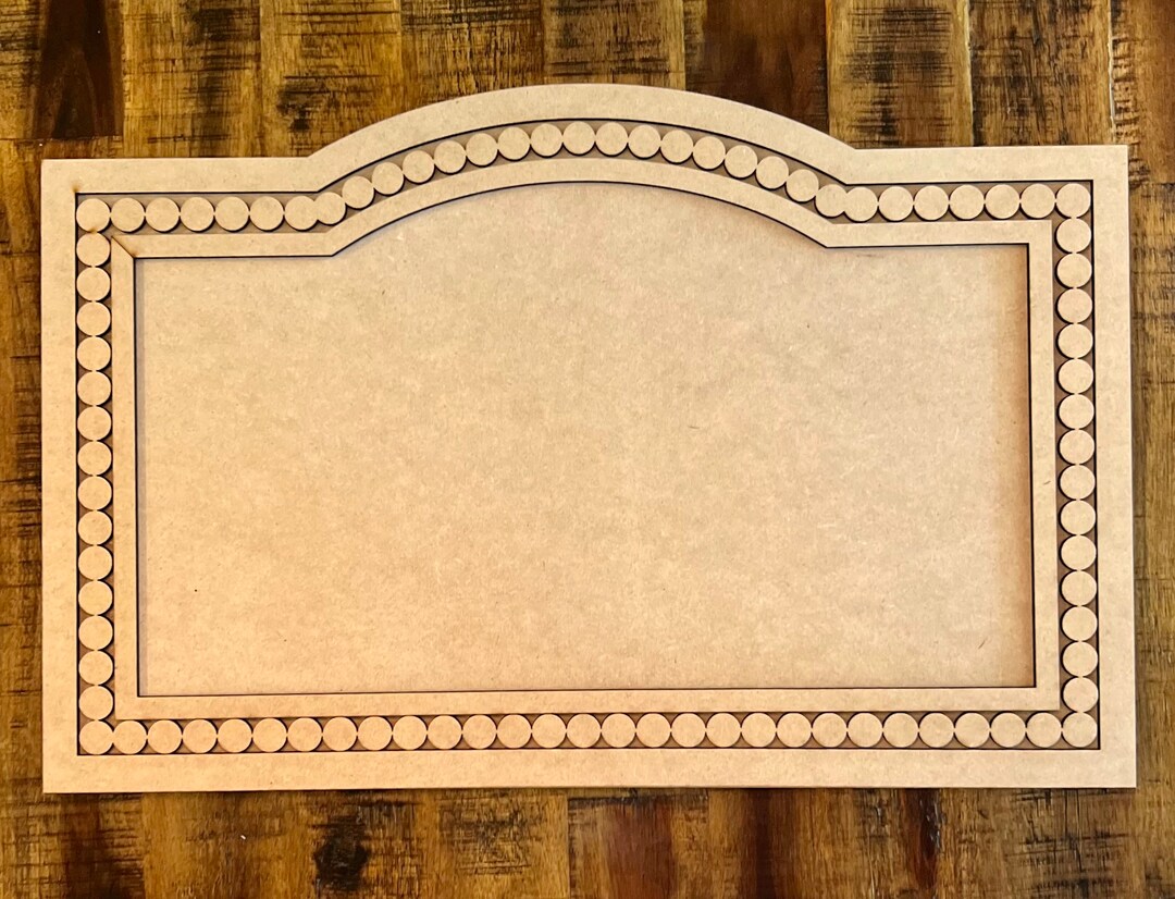 Beaded Large Rectangle Wood Frame | Beaded Cutout | Beaded Surface ...