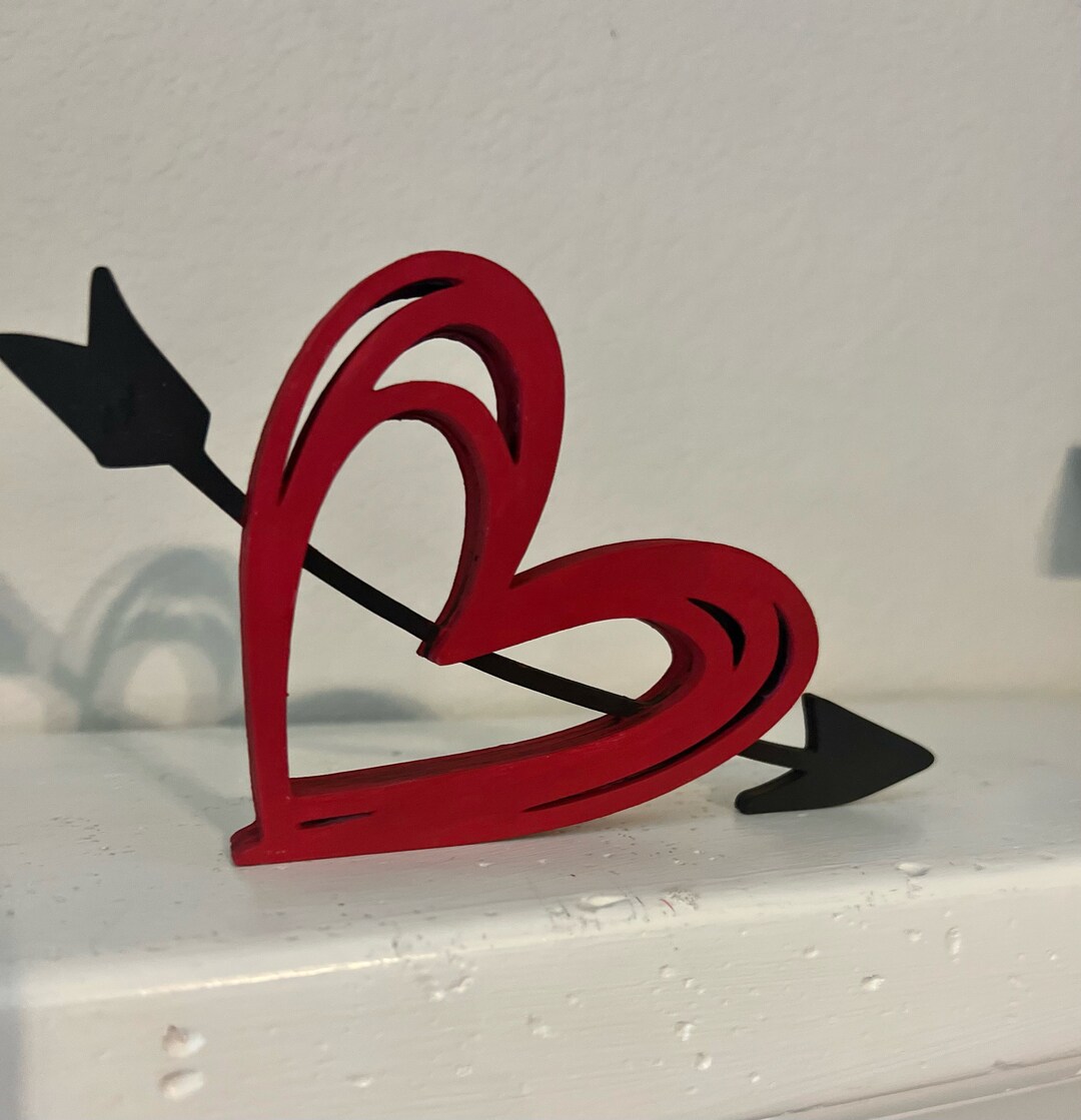 Standing Heart | Love | Heart | Valentine's Day - Etsy