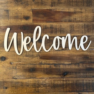 Welcome | Welcome Word | Welcome Cutout - Etsy
