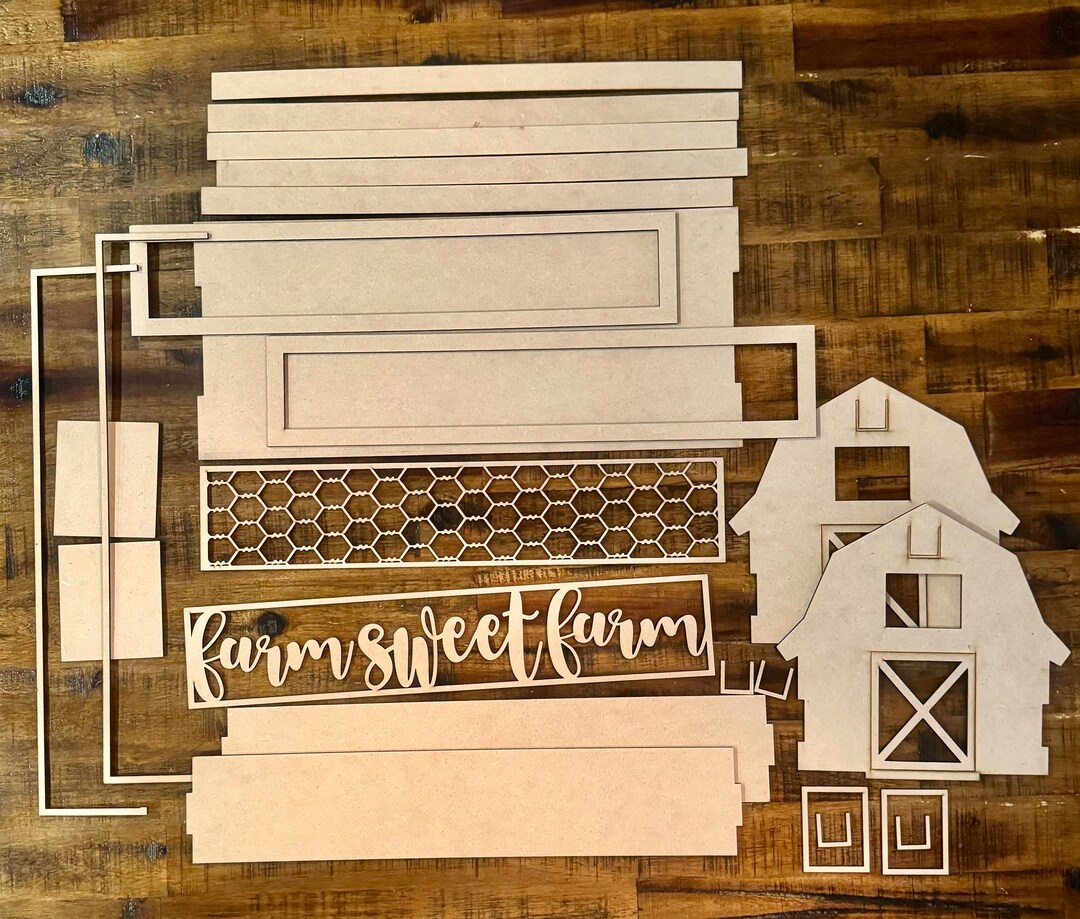 Farmhouse Barn Centerpiece Table Box | Farmhouse Decor | Barn Cutout - Etsy