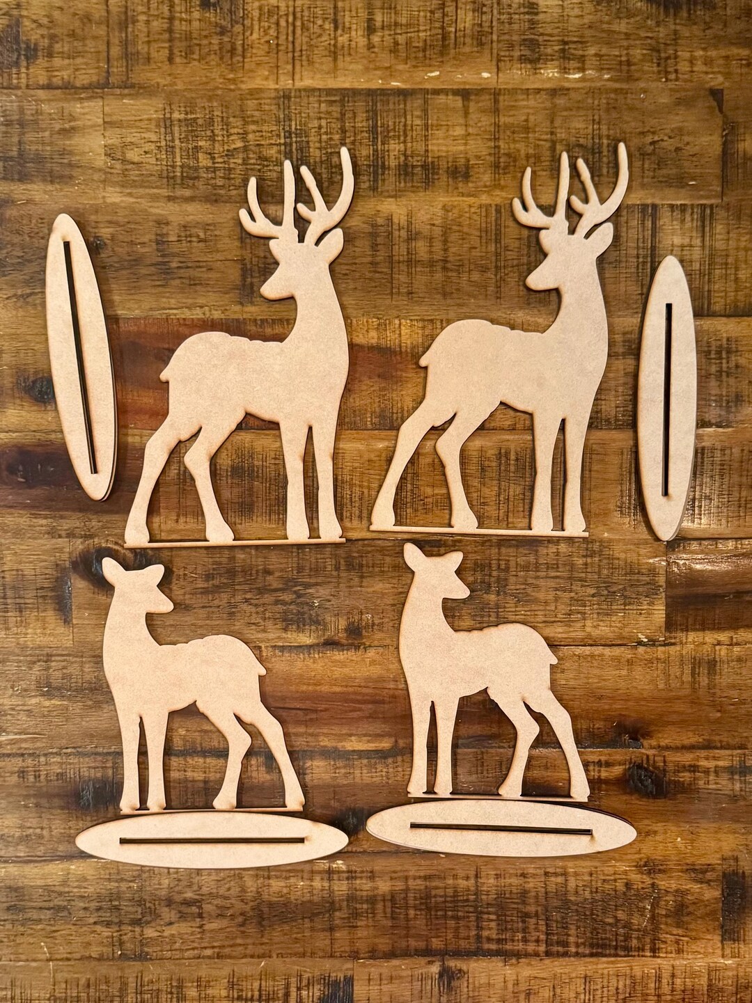Deer Cutouts | Standing Deer | Set of 4 - Etsy