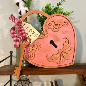 Heart Lock & Key | Heart Padlock | Key Cutout - Etsy