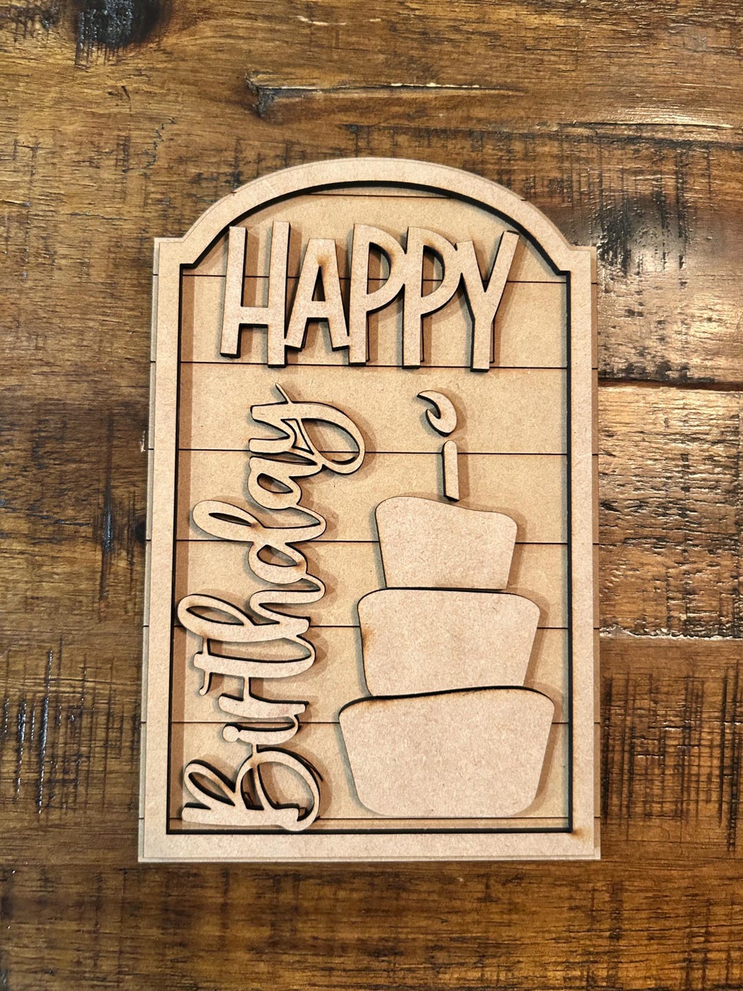 Happy Birthday Interchangeable Sign for Easel | Easel Attachment - Etsy