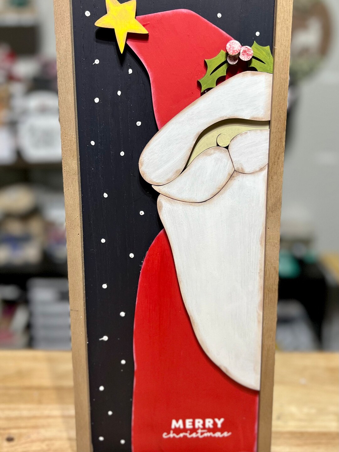 Peeking Santa | Vintage Santa | Santa Claus | Merry Christmas | Santa ...