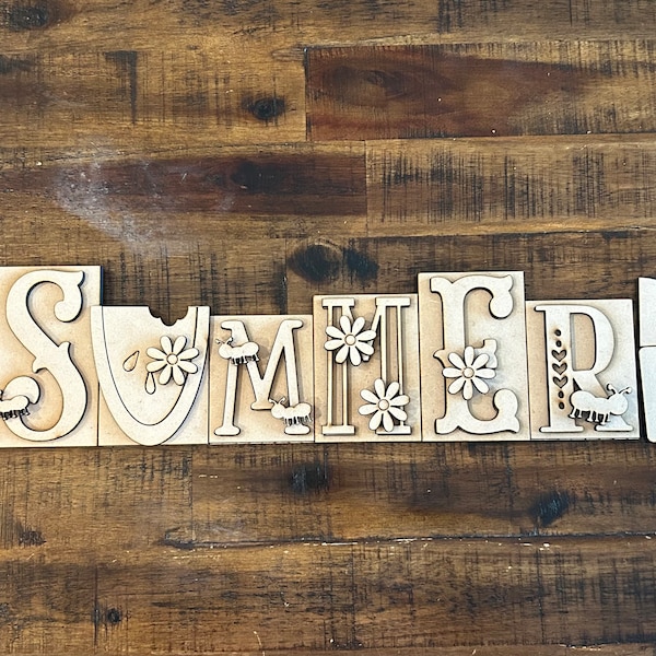 Summer Block Sign - Etsy