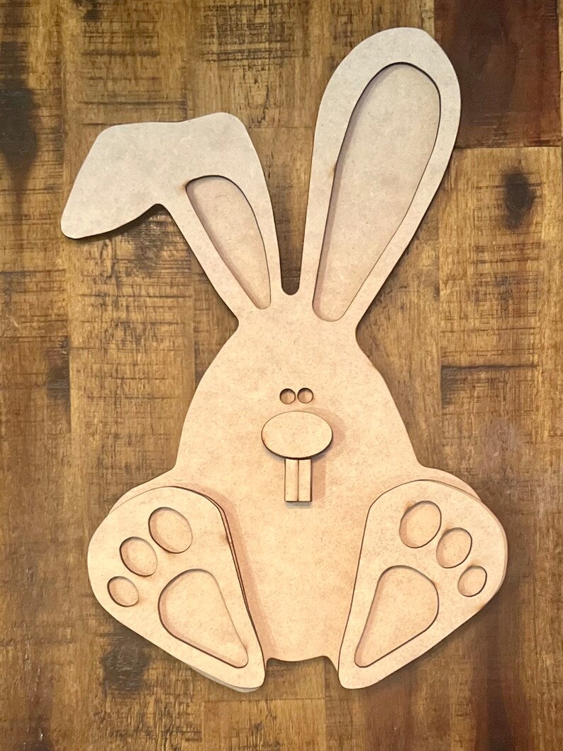 Bucktooth Bunny Standing Bunny Bunny Cutout Easter Decor - Etsy