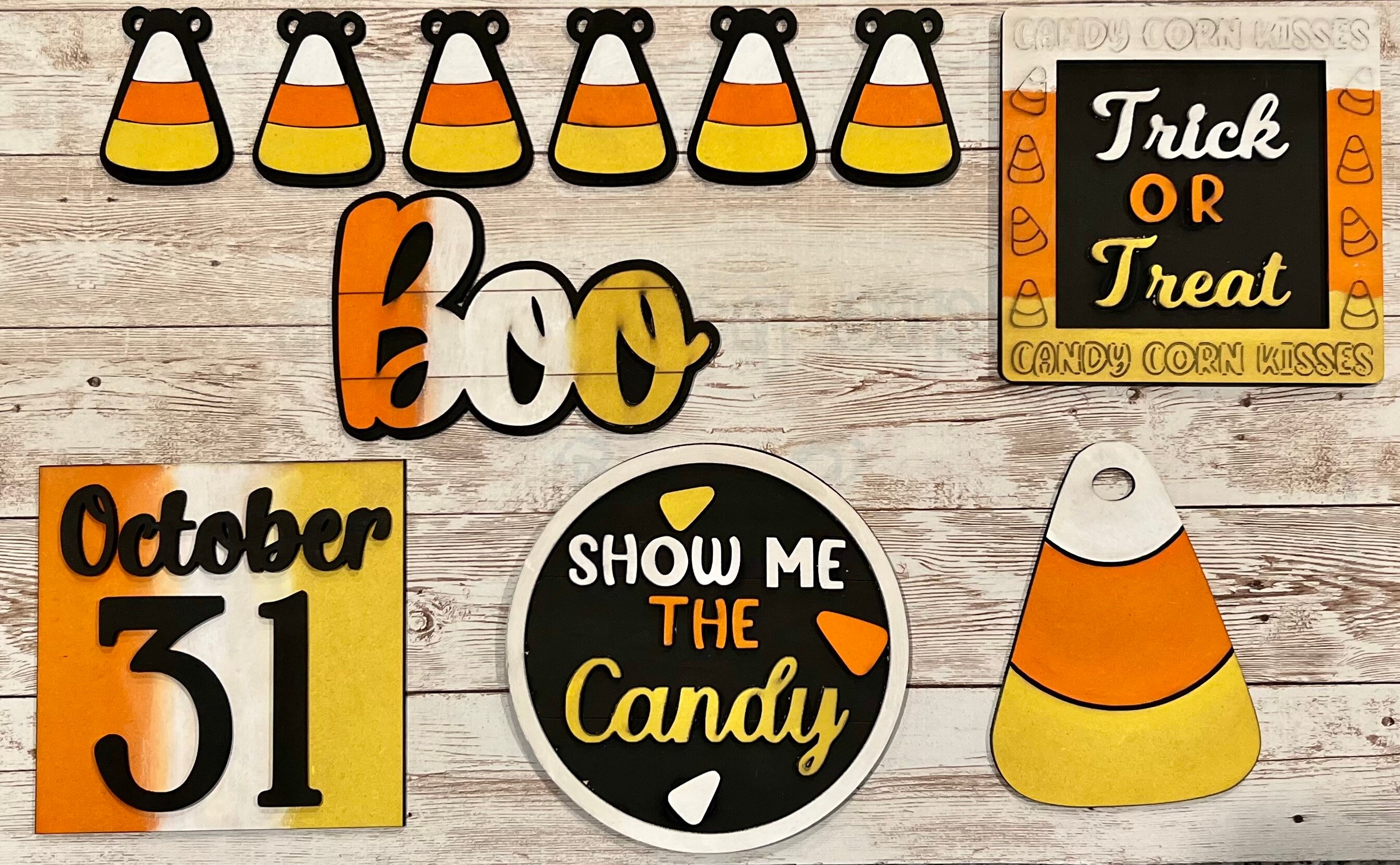 Candy Corn Tier Tray Candy Corn Banner Candy Corn - Etsy