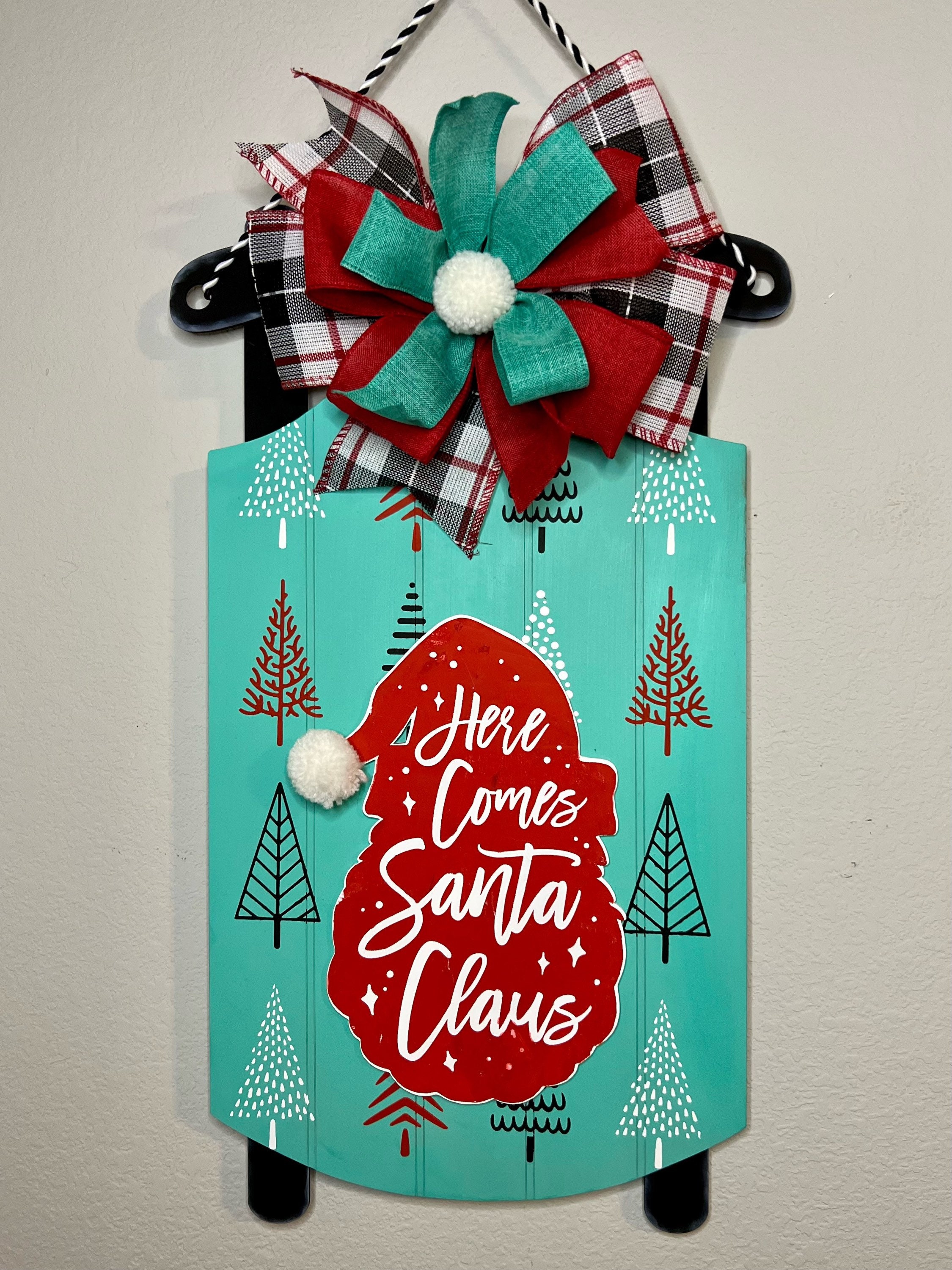 Sled Door Hanger Sled Winter Time Sled Cutout - Etsy