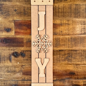 Mini Porch Leaner Joy | Farmhouse Leaner | Christmas Porch Leaner - Etsy