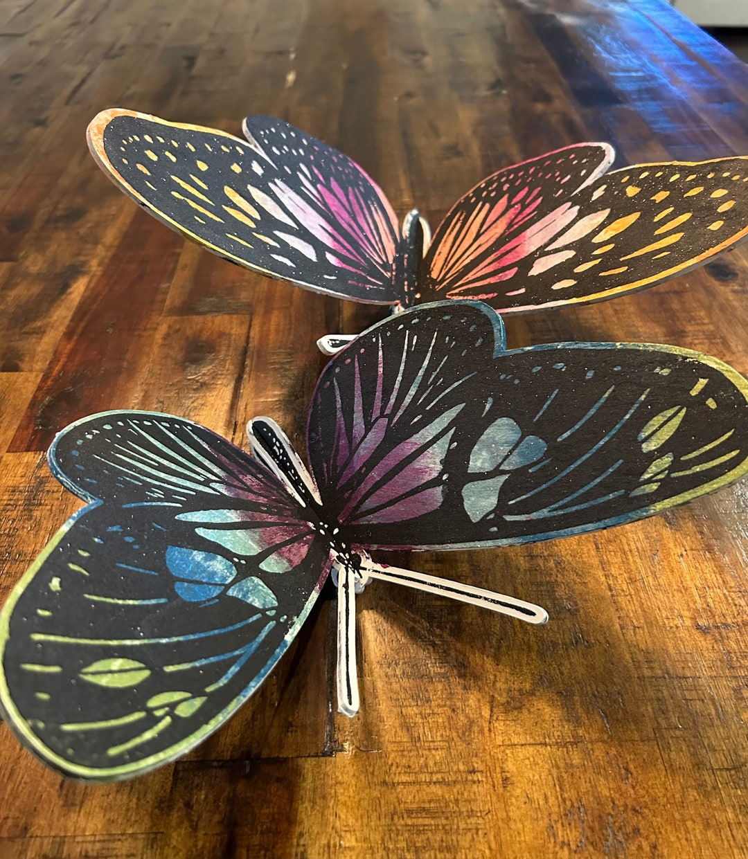 Two Etched Butterflies | Butterfly | Spring | Butterfly Cutout | Wreath ...