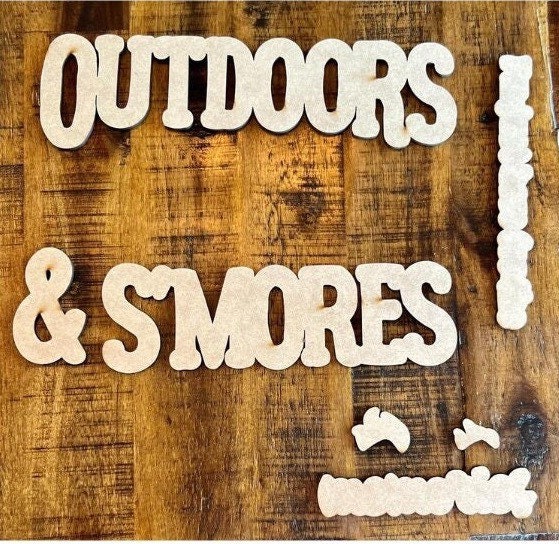 Outdoors & S'mores Smores Cutouts Marshmallow Wood Cutouts Roasting ...
