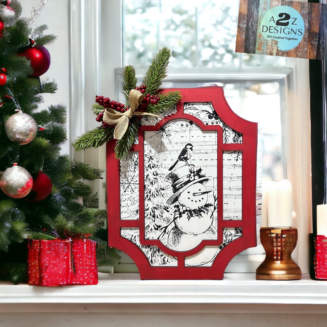 Vintage Snowman November Club Winter Snowman Frame Cutout - Etsy