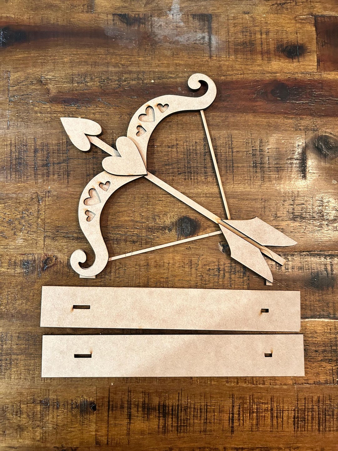 Cupid's Bow Shelf Sitter | Valentine DIY Decor | Arrow Cutout - Etsy