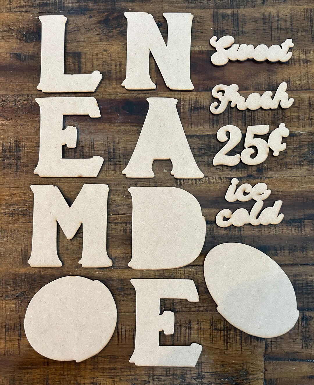 Fresh Lemonade | Lemonade Word | Lemon Cutout | Ice Cold | Porch Leaner ...