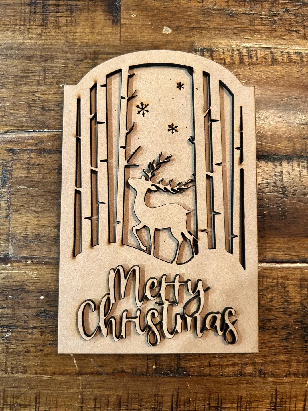 Merry Christmas Birch Trees Interchangeable Sign for Easel | Easel ...