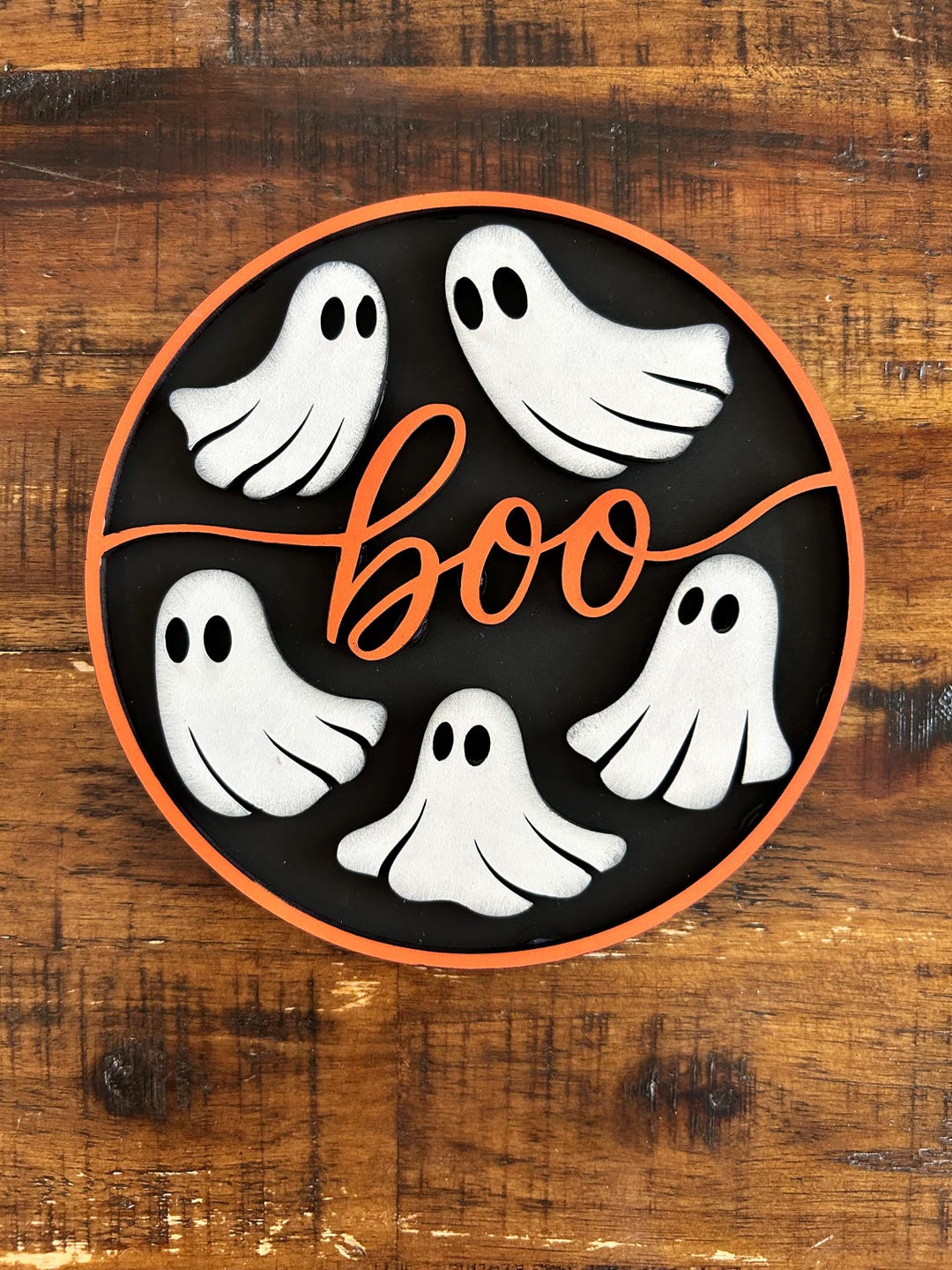 Interchangeable Circle Boo Ghost Insert | Interchangeable Insert - Etsy