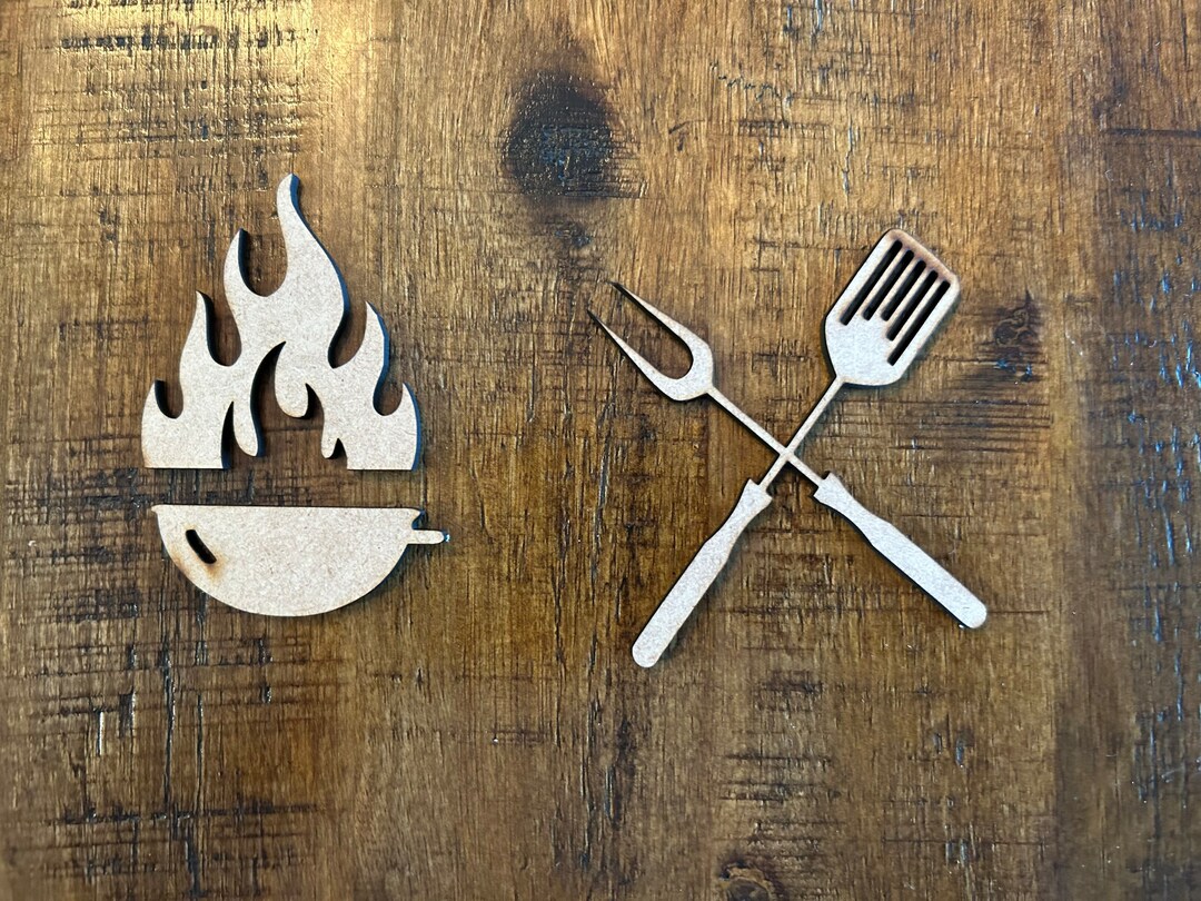 Grill Cutouts | Grill Wood Cutout | Grill Utensil Cutout - Etsy