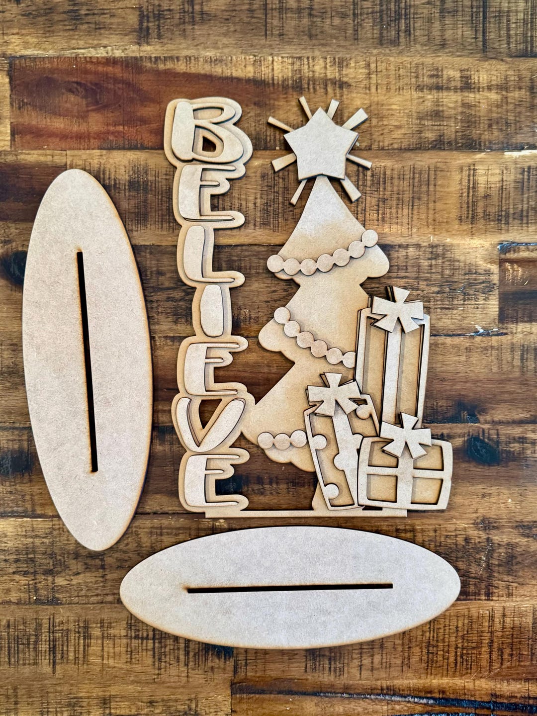 Vertical Believe Word Block | Christmas Tree | Christmas Decor | Word ...