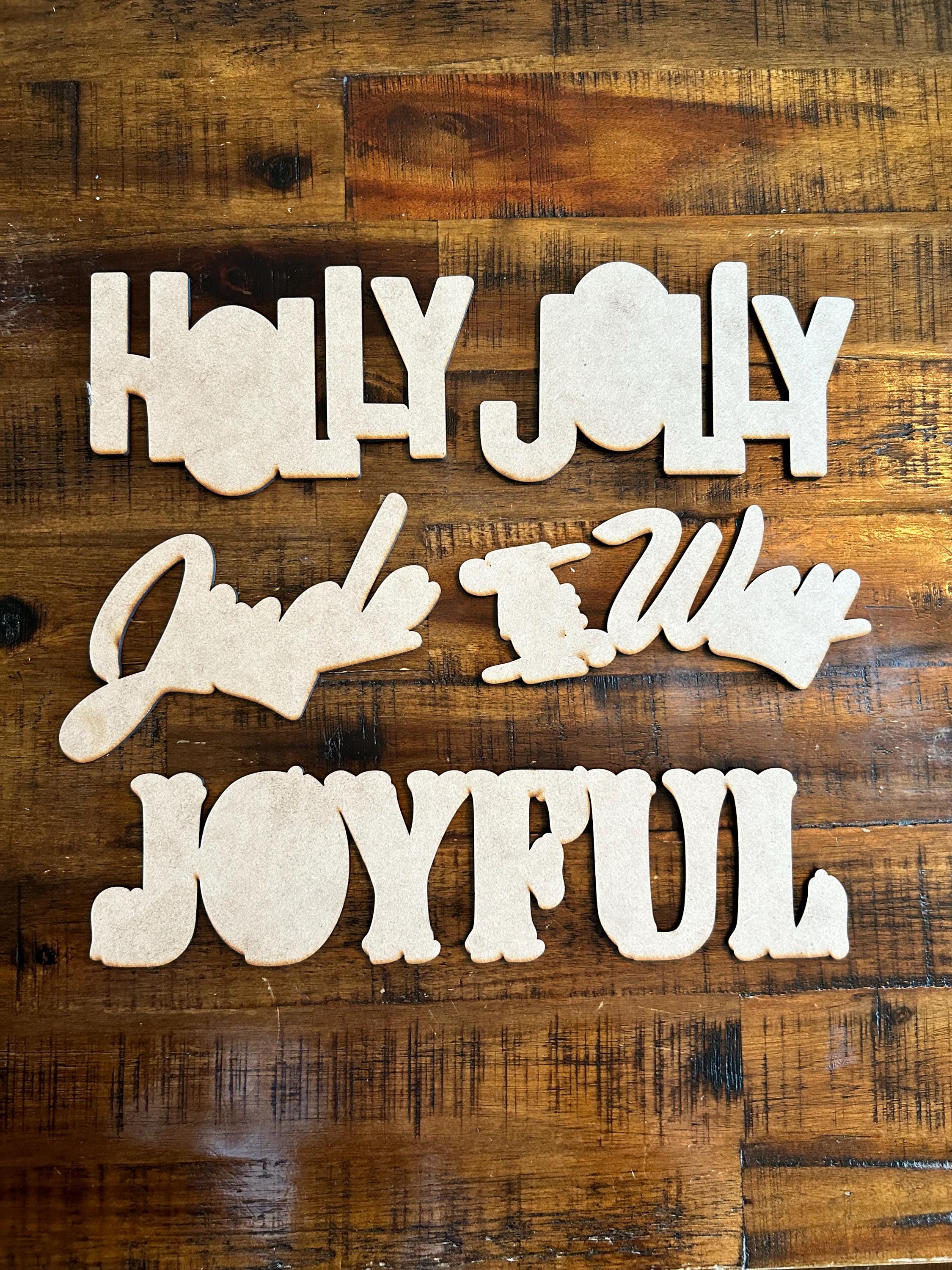 Holly Jolly Retro | Jingle All the Way Cutout | Joyful - Etsy
