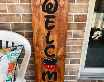 Mickey Mouse Interchangeable Welcome Sign | Etsy