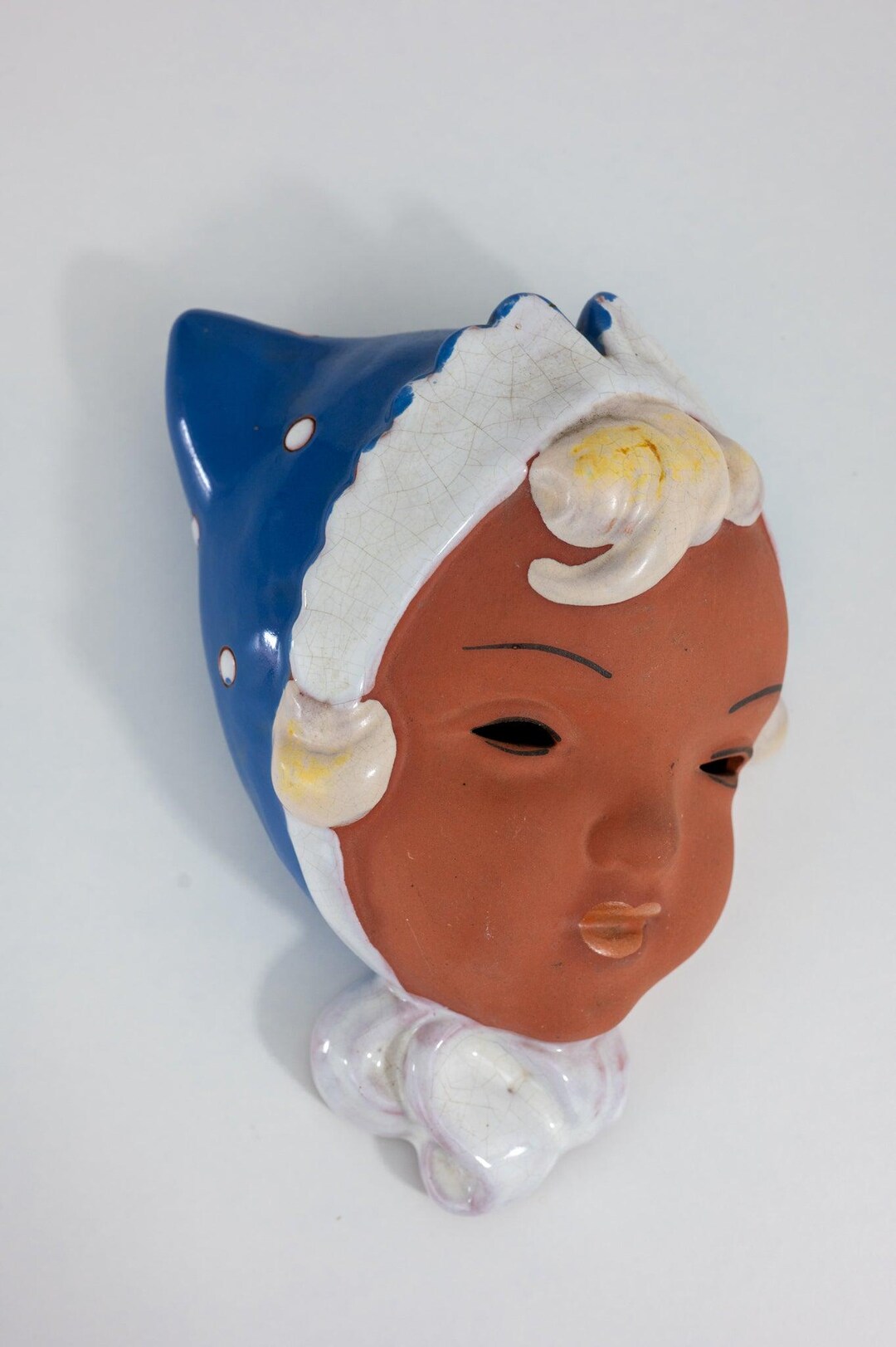 Vintage VTG Terracotta Wall Mask Czech Girl Keramia Znojmo 30s-50s Art ...
