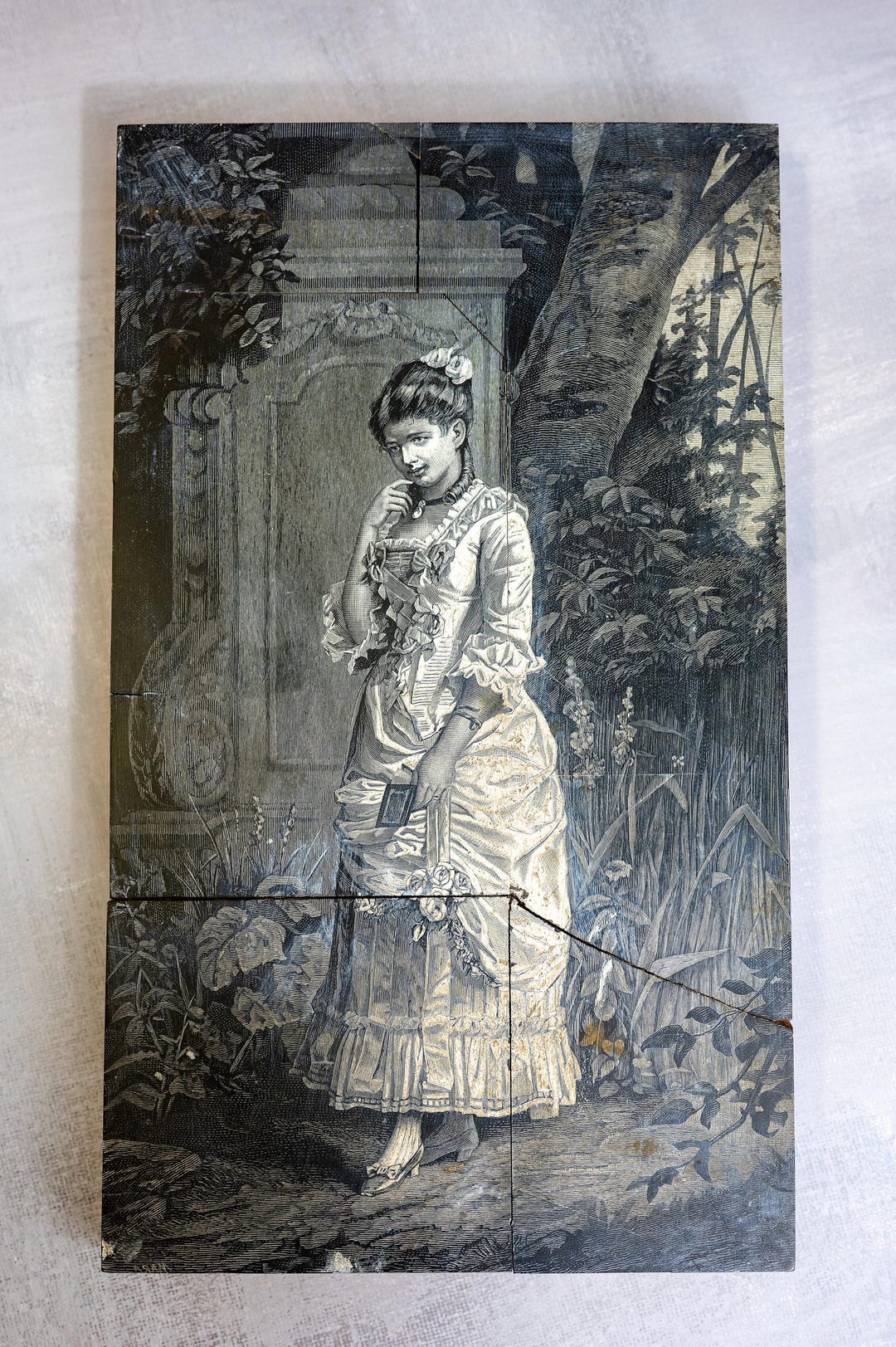 Antique Victorian Wood Engraving Art Printing Block Mara - Etsy