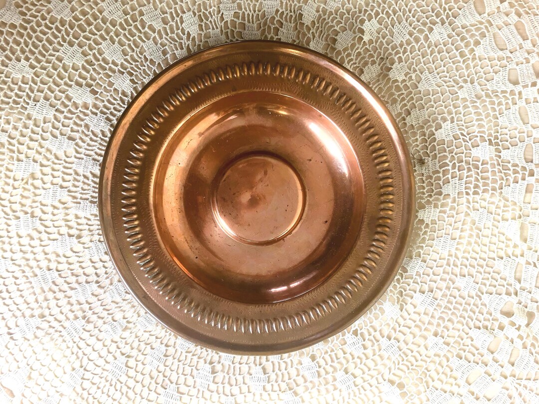 Antique French Solid Copper Decorative Plate/tray From Aurillac, Cantal ...