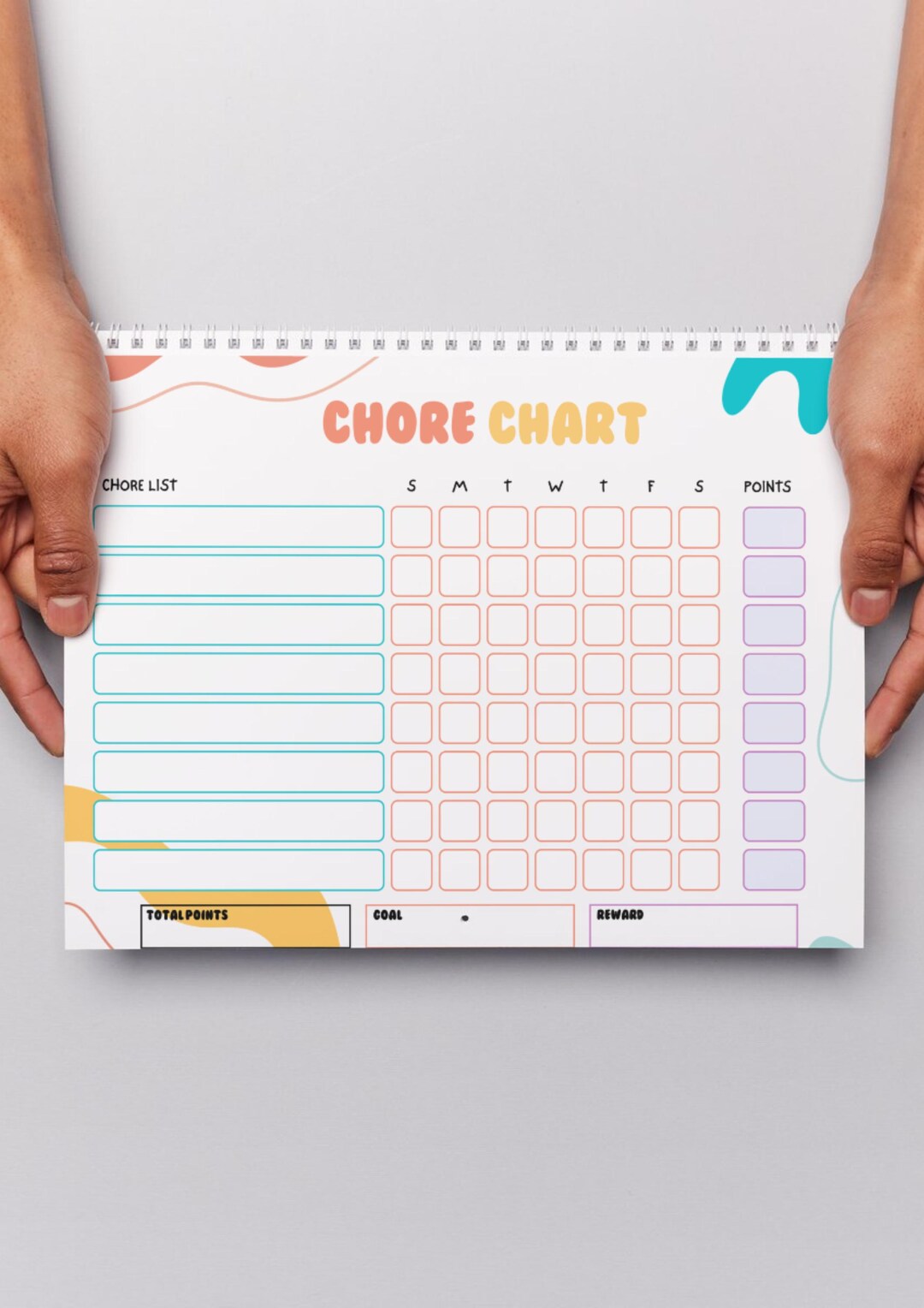 Printable Kids Chore Chart | Children’s Reward Chart | Editable Canva ...