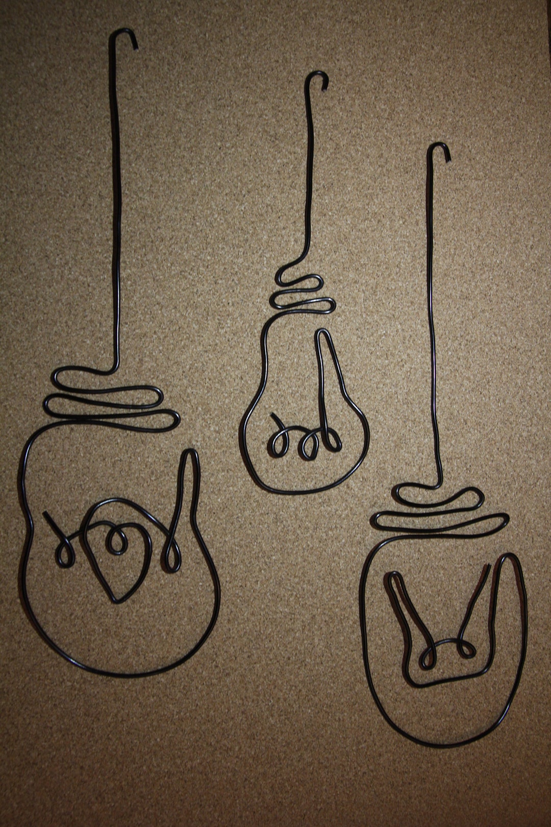 Lightbulb Trio Wire Art Housewarming Wire Art Idea Bulb - Etsy
