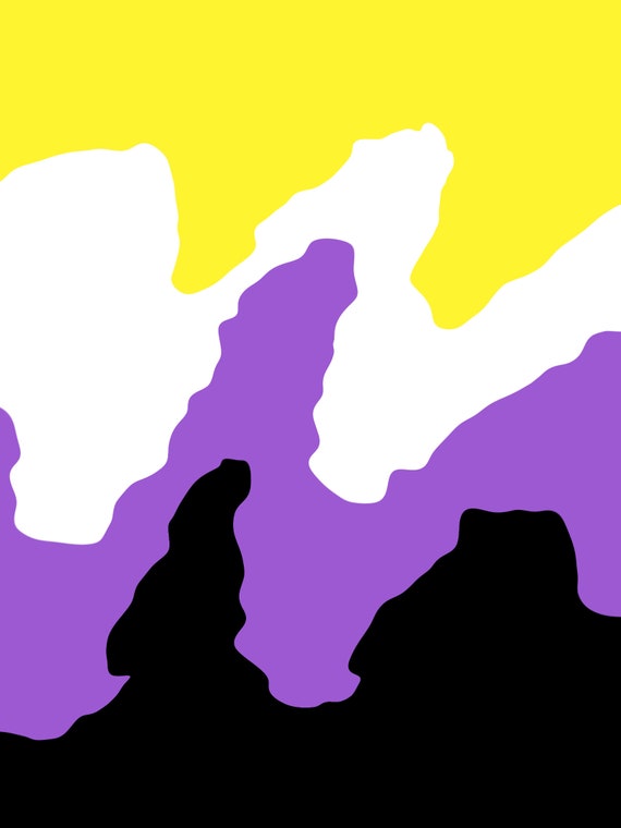 Non-binary Pride Flag Digital Art | Etsy