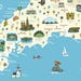 Cornwall Map Greetings Card: Illustrated Cornish Landmarks - Etsy UK