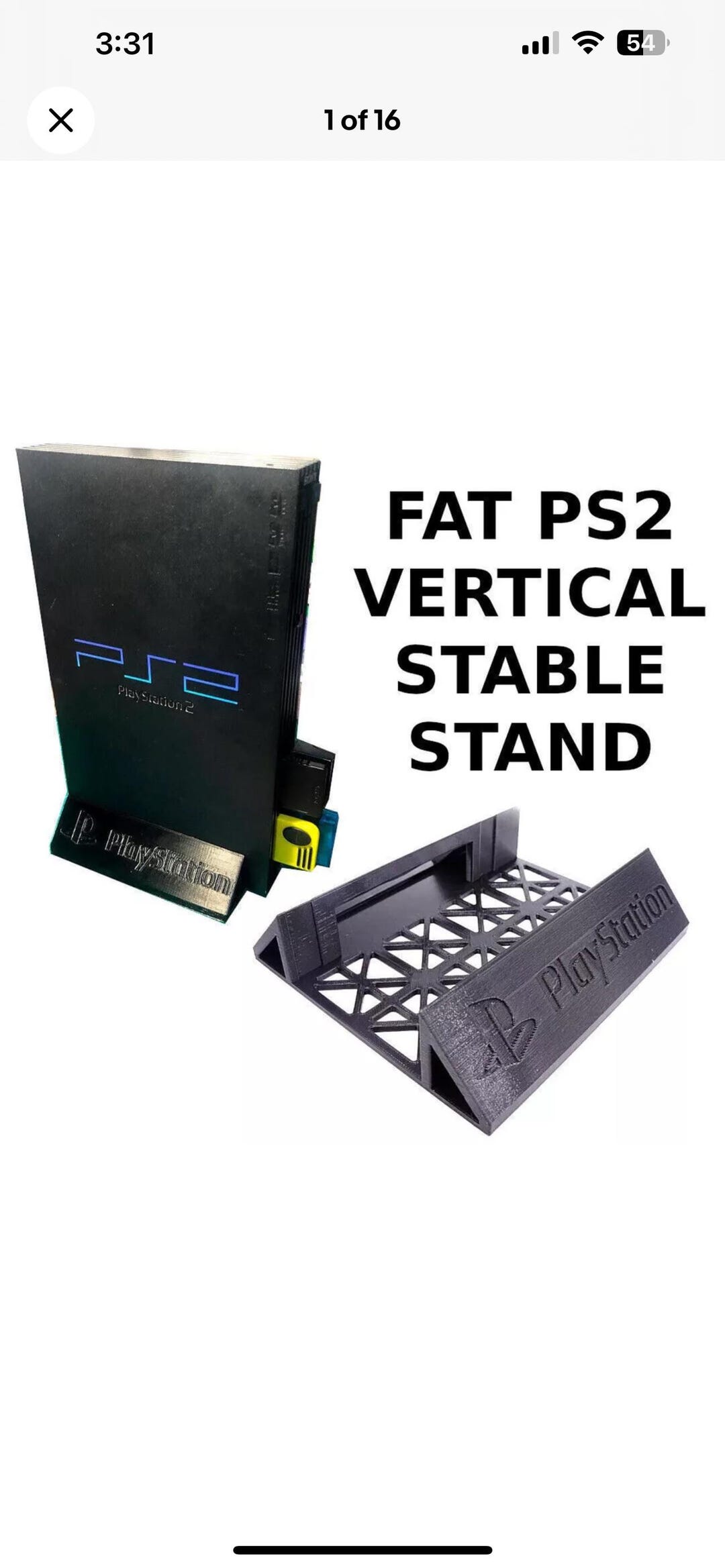 Fat Vertical Stand Original for Sony Playstation 2 Console Display Case ...