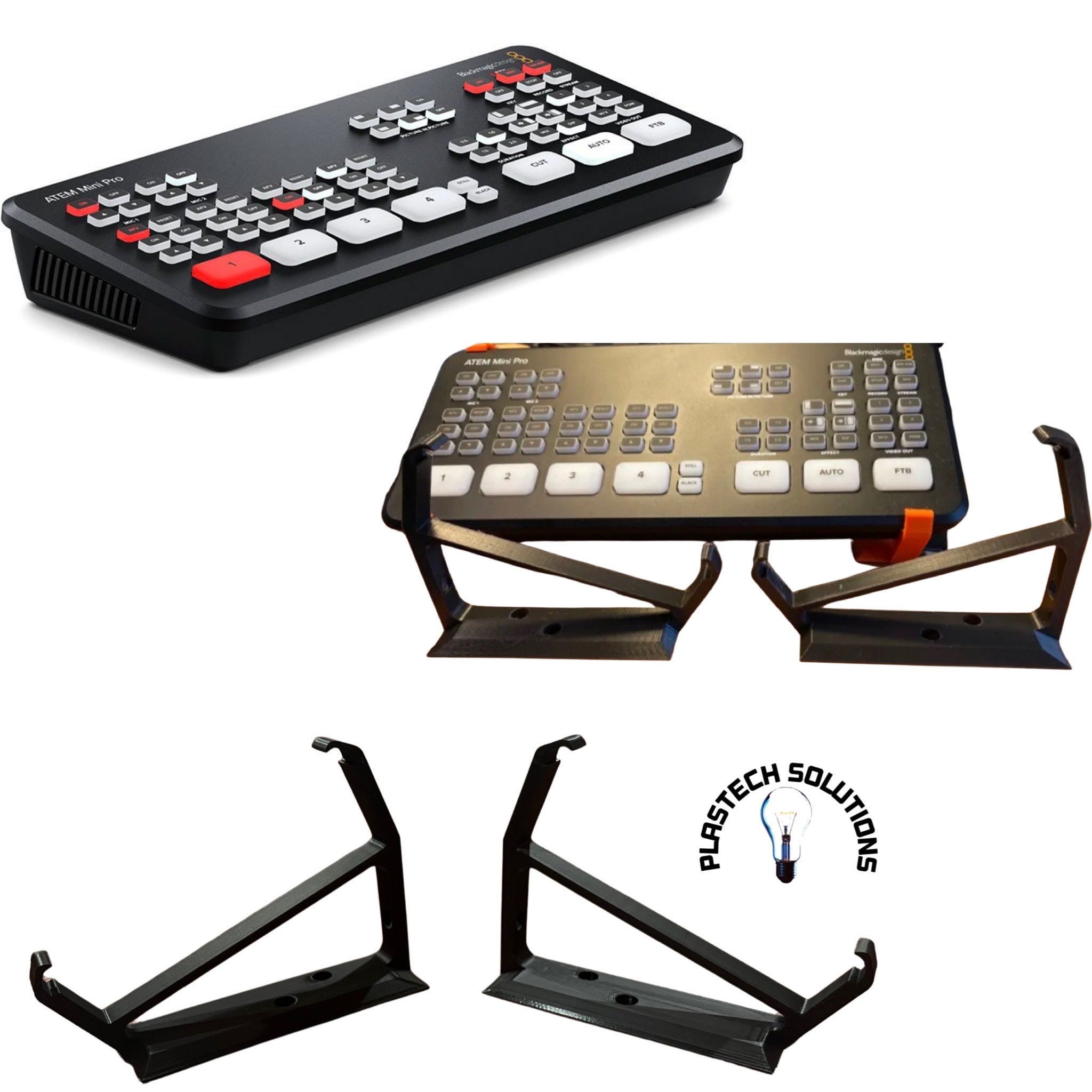 Angled Stand Wall Mount for Blackmagic ATEM Mini, Mini Pro, and Proiso ...