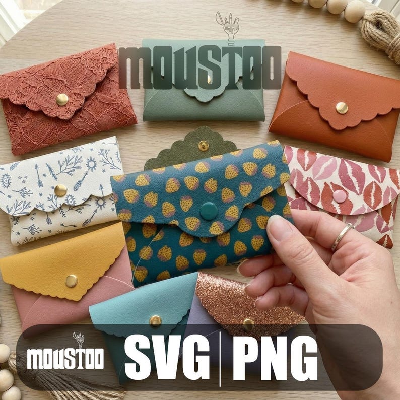 No Sew Coin Purse SVG | Faux Leather Wallet Template | Origami Coin ...