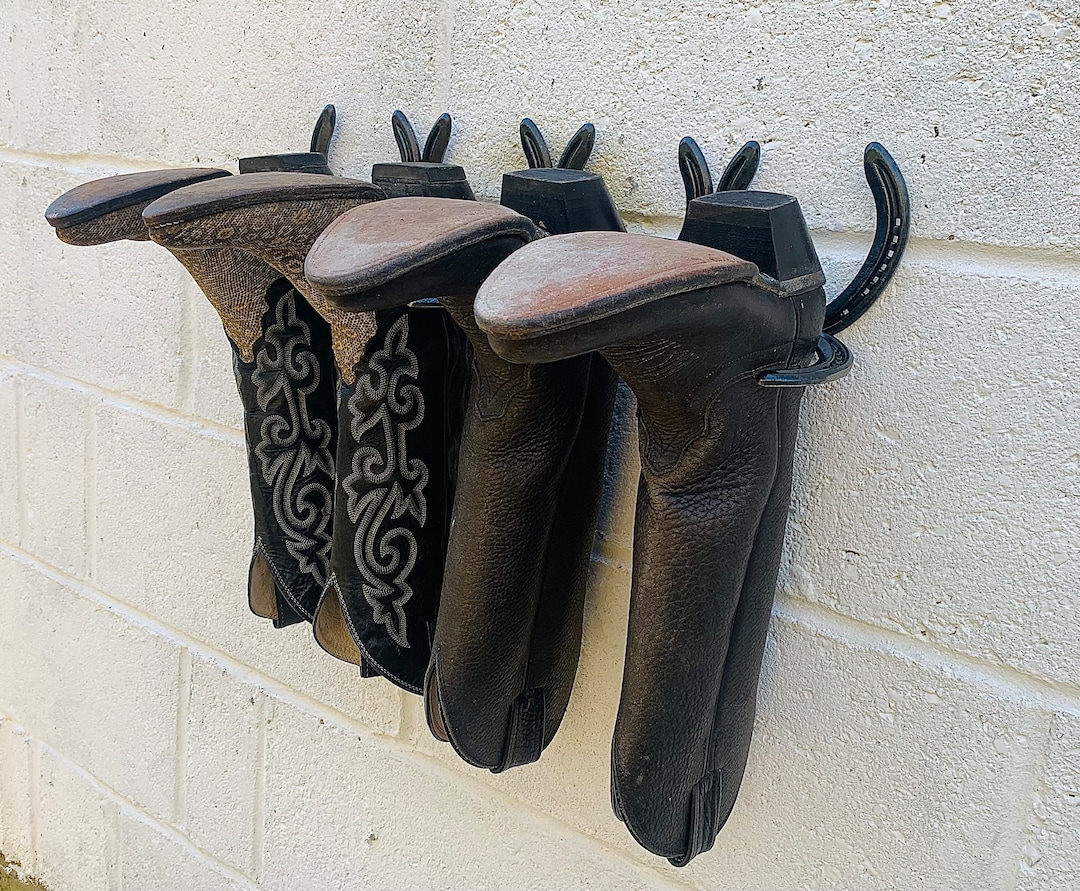 COWBOY BOOT RACK Boot Holder, Wellington Boot Rack, Wall Hanging Boot ...