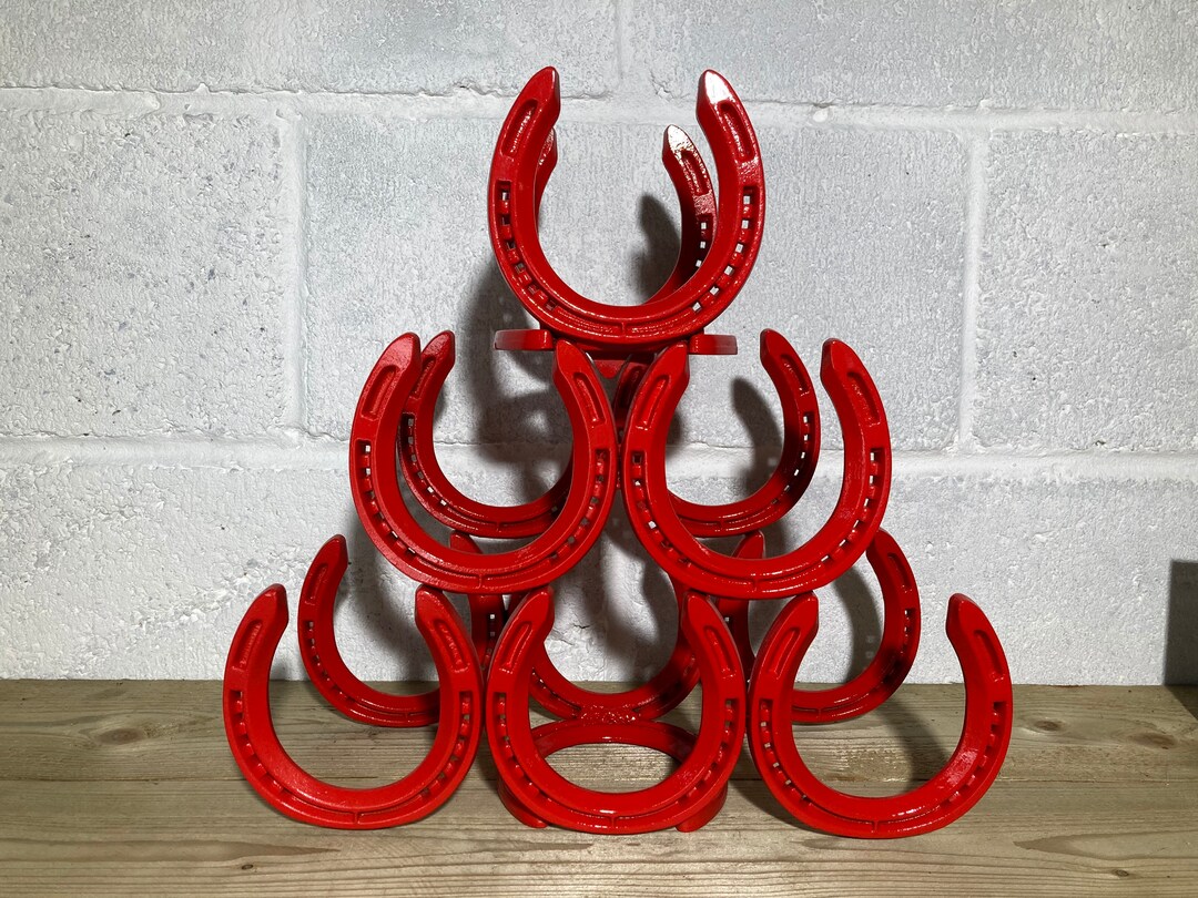 LARGE WINE RACK. Six Bottle Horseshoe Wine Bottle Holder, Pyramid Metal ...