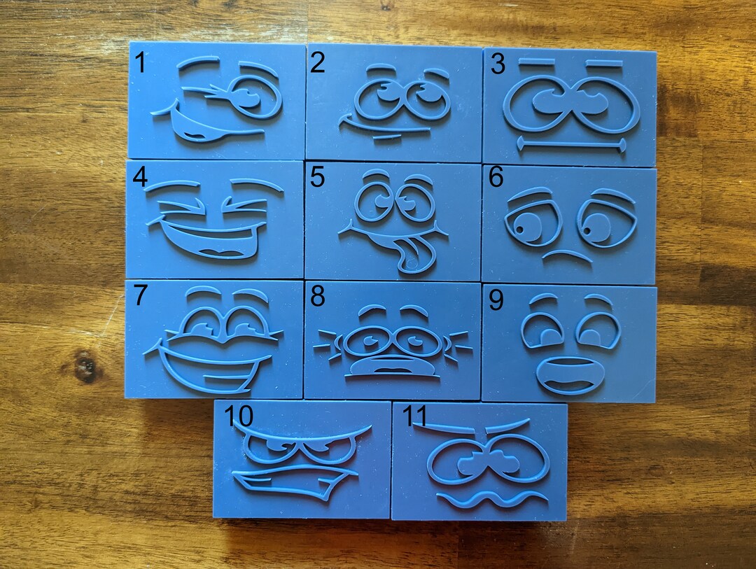 Facial Expression Emote Soap Stamp, 3"x2" - Etsy