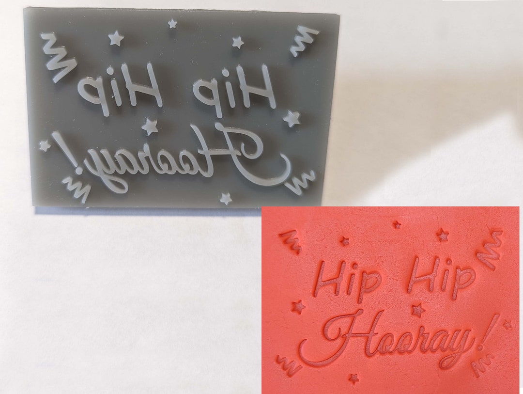 Hip Hip Hooray Soap Stamp, 3"x2" - Etsy