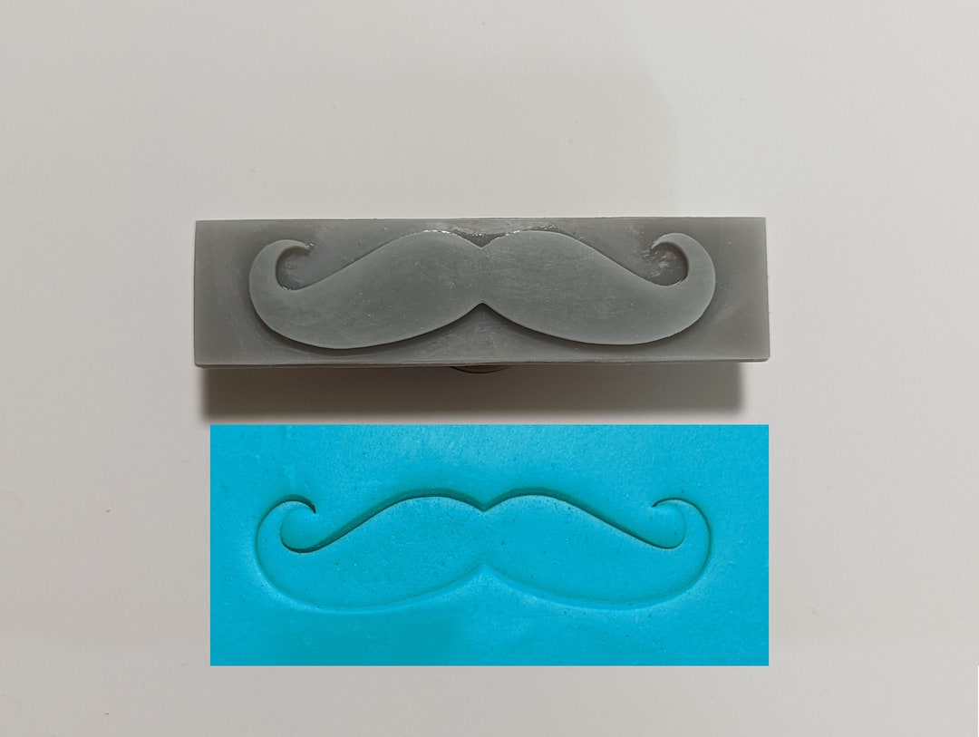 Moustache Side Soap Stamp, 3"x3/4" - Etsy