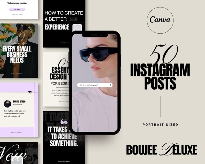 Bold Instagram Post Template Marketing Instagram Template - Etsy